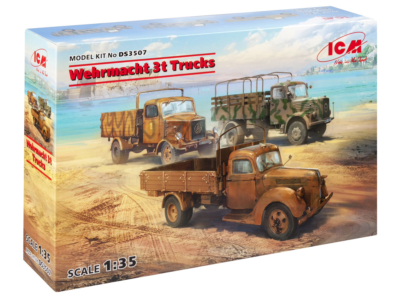 ICM DS3507 - Wehrmacht 3t Trucks - 1:35 Scale Plastic Model Kit | eBay