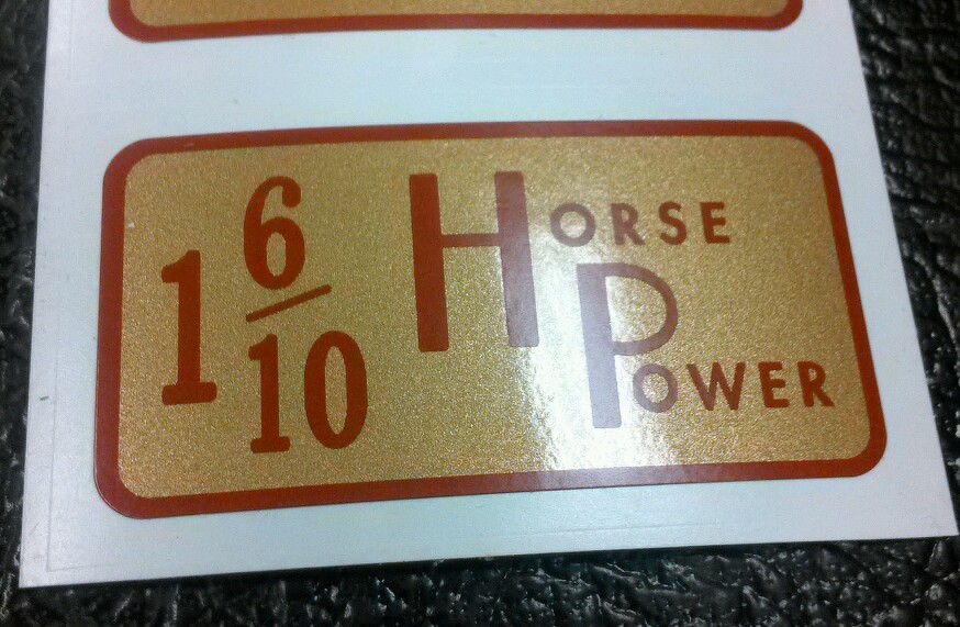 Briggs & Stratton Eclipse 1-6/10-hp decal Set for model 5S & 6B-S ...