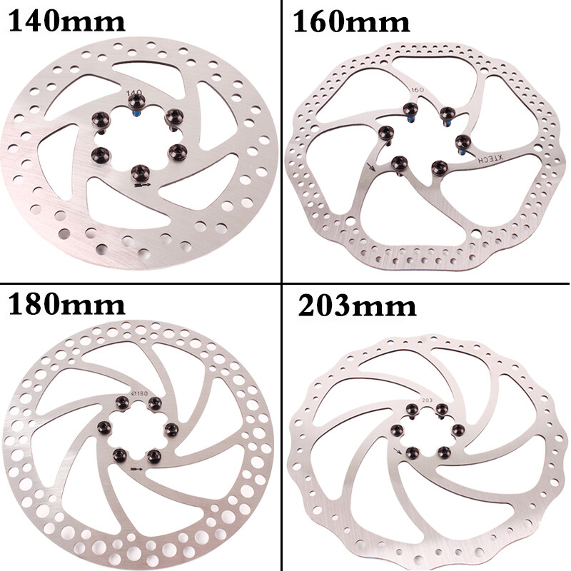 140/160/180/203mm MTB Bike Disc Brake Rotor 6 Bolts IS/PM Disc Brake ...