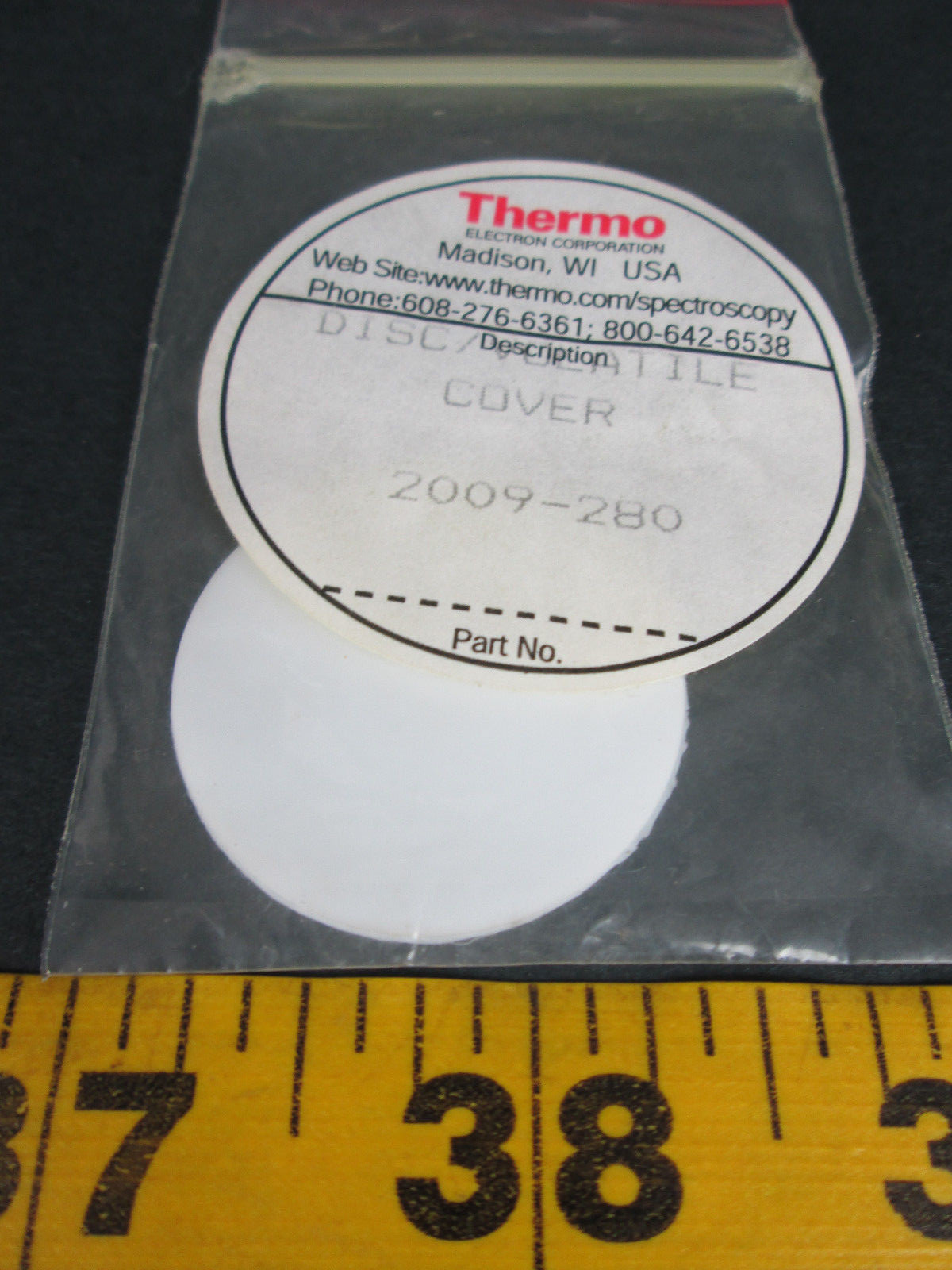 Thermo Electron New Disk Volatile Cover Part No. 2009-280 Diameter 1 1/ ...