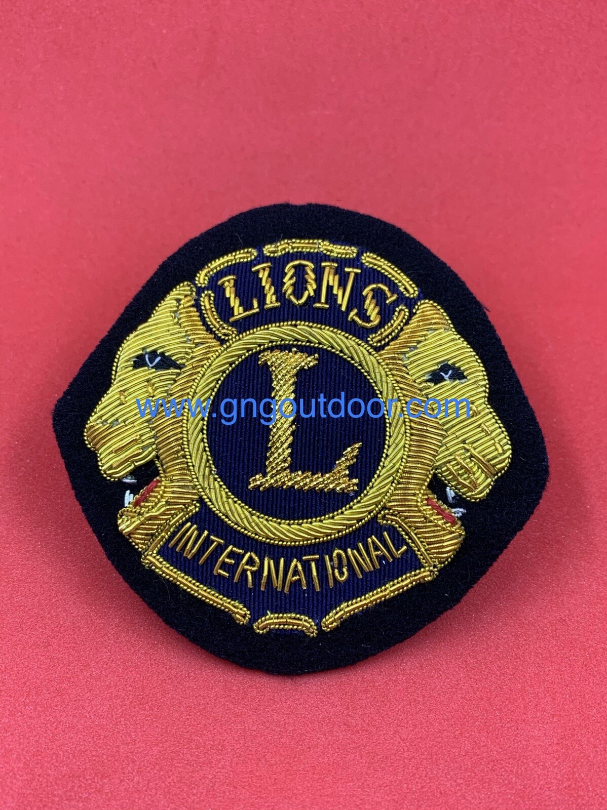 Lions International Club Blazer Badge Hand Embroidered Bullion Wire ...