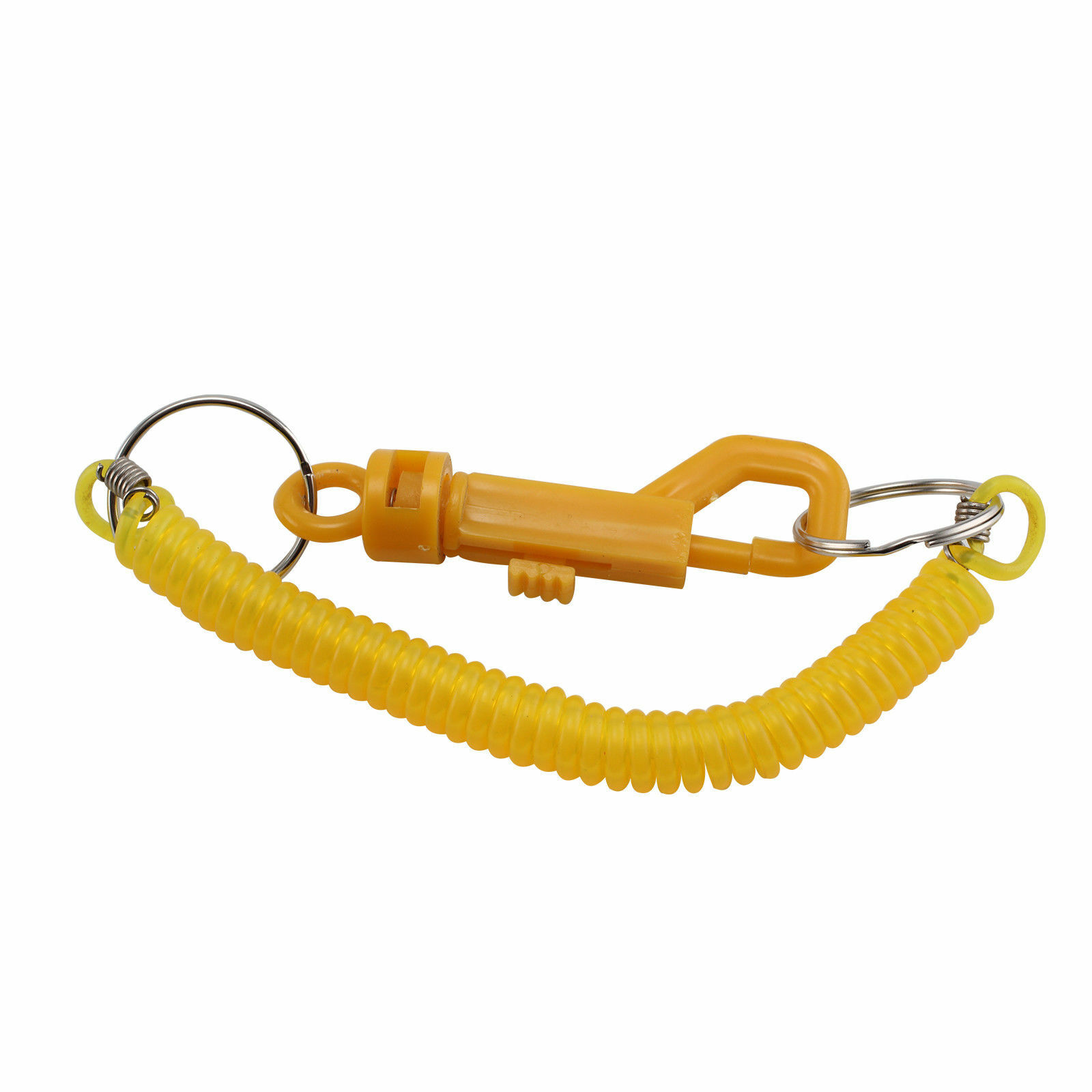 New Spiral Key Chain Retractable Clip On Ring Stretchy Elastic Spring ...