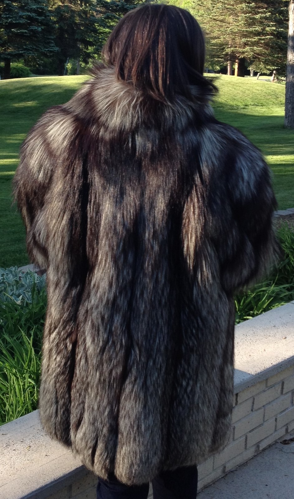 Women's Natural Silver Fox Jacket by Vogue Furs/George's Furs - Size L ...