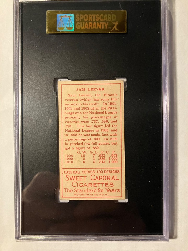 1911 T205 SAM LEEVER SGC5 | eBay