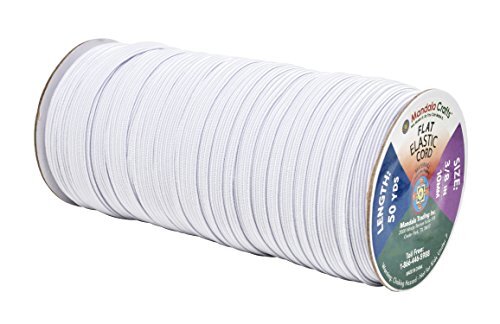 White Elastic Bands 3/8 Flat Elastic Cord Stretch Strap - 10mm 50 Yds ...