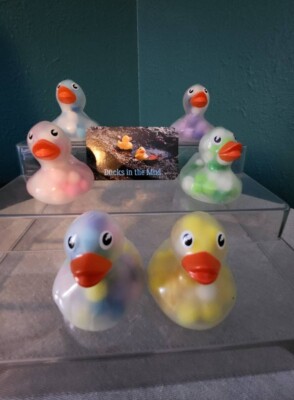 2" Pom Pom Rubber Ducks - Set of 6 Spring Colors - Perfect for Duck ...
