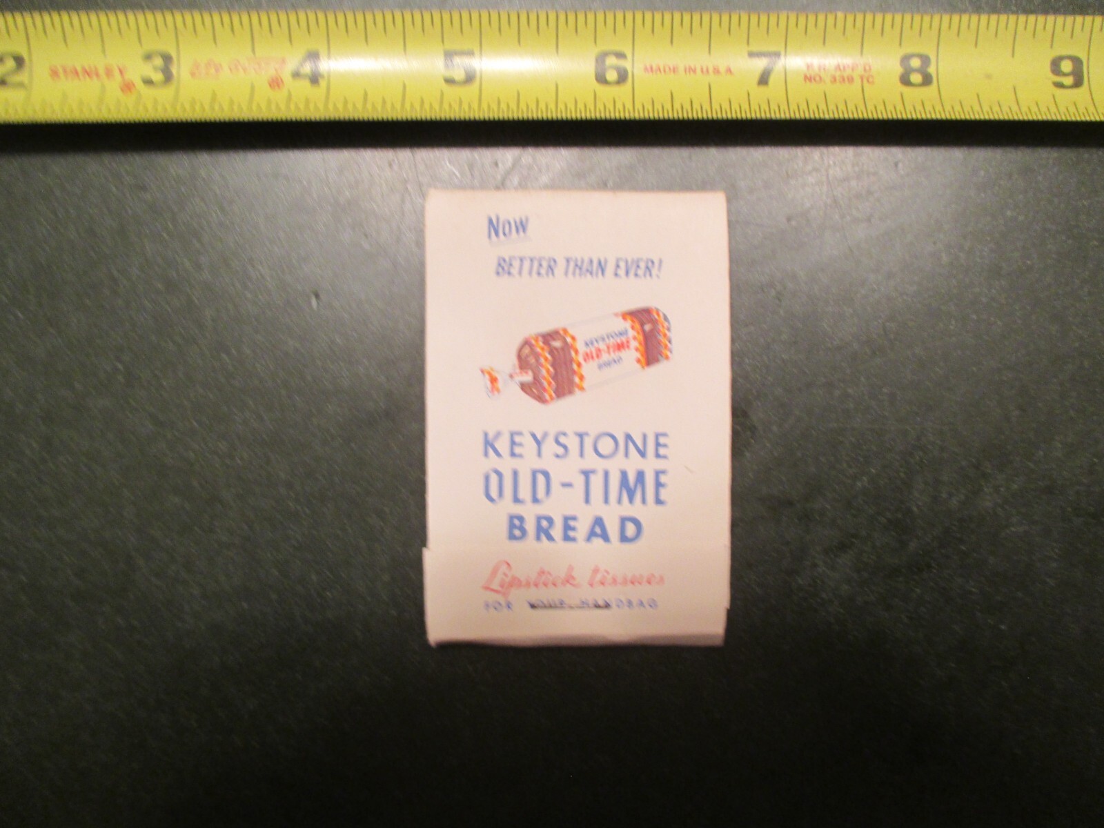 Keystone Old Time Bread Advertising Lipstick Tissues | eBay
