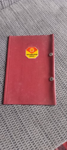 1960's Shellubrication Service Shell Oil Red Document Record Folder ...