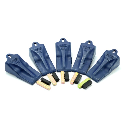 18TL Teeth + Pins/Locks (Pack of 5), Bucket Tooth, Excavator, Skid ...