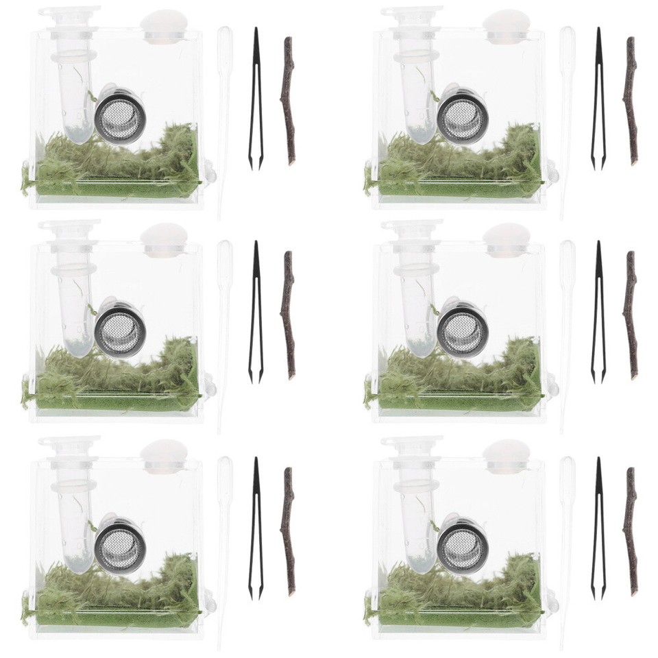 2 Sets Jumping Spider Breeding Box Baby Acrylic Enclosures Reptile Home ...