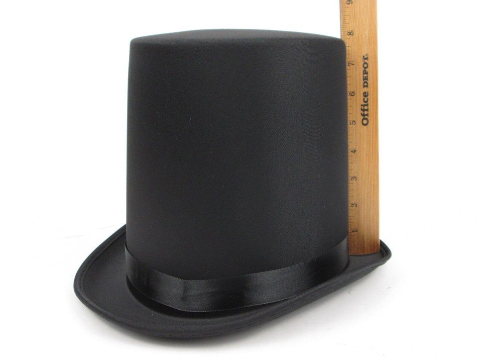 8" BLACK LINCOLN GENTLEMAN VICTORIAN RINGMASTER DICKENS COSTUME TALL ...