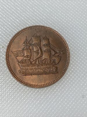 ships colonies commerce 1/2 penny token | eBay