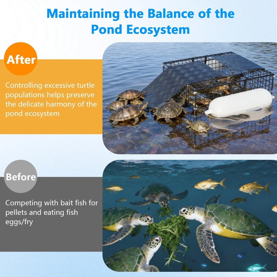 Floating Turtle Trap for Outdoor Water Solutions, Humane Snapping ...