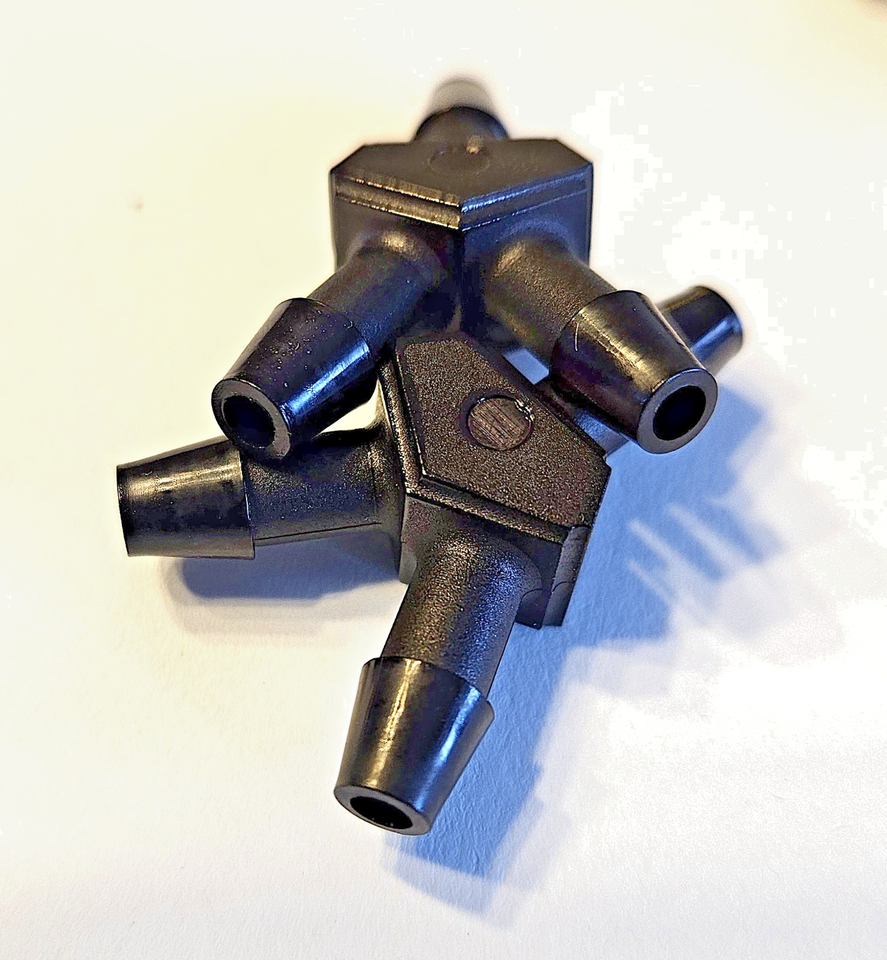 (3) Three 3/16" ID Nylon Y 3-Way Barb Black Tube Connector Fittings | eBay