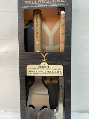 Proud Grill Yellowstone 2 Pc Stainless Steel BBQ Tool Set Spatula ...