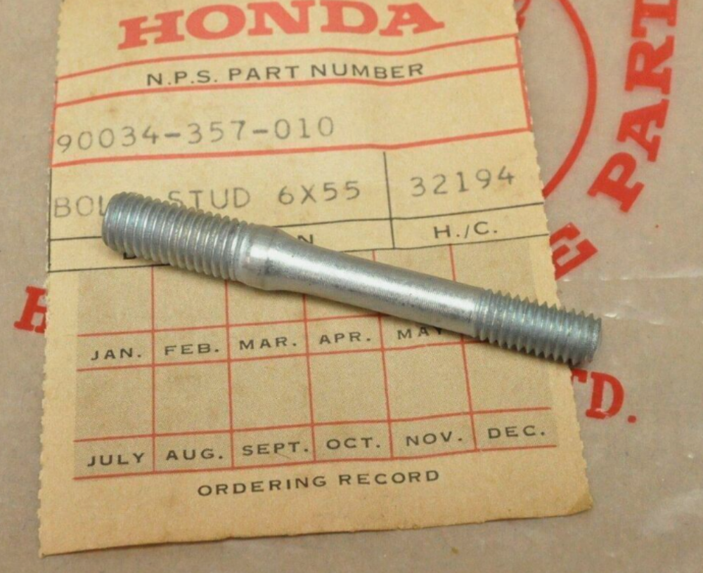 NOS Honda CR250 M FL250 MR250 MT250 Cylinder Head Stud Bolt 90034-357 ...