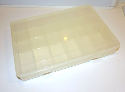 Plastic Grid Craft Organizer Box 18 Compartments 12 Single 6 Double | eBay