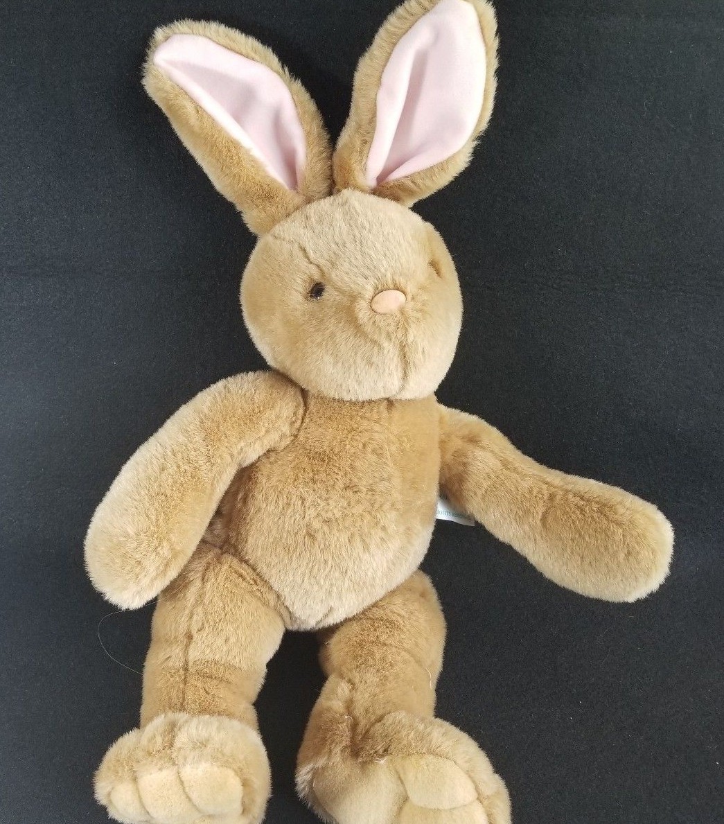 Plush Stuffed Bunny Rabbit Animal Works Pink Ears 23" Silky Ears | eBay