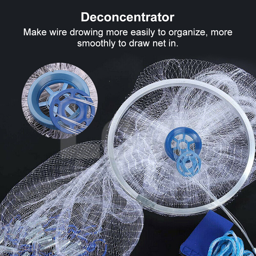 Durable Fishing Cast Net Bait Easy Throw Hand Cast Strong Tire Trap ...