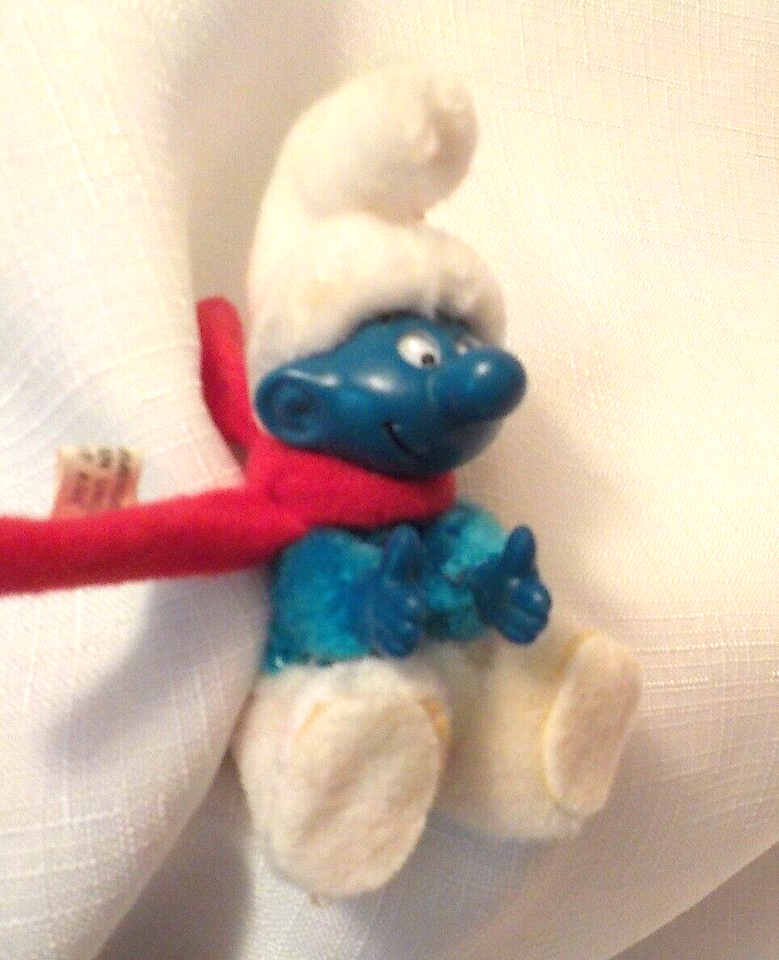 Vintage 1980 Blue Smurf Swivel Head Googly Eyes Hands Hug Pencil or Pen ...