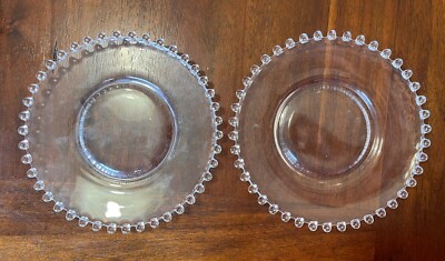 Vintage Lot Of 2 Imperial Glass Candlewick Plates 7" | eBay