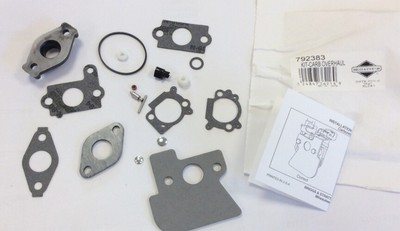 GENUINE BRIGGS & STRATTON GASKET SET 792383 CARB OVERHAUL KIT 692703 ...