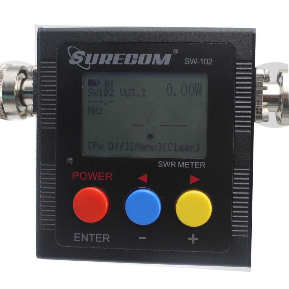 SURECOM SW-102 Digital UHF/VHF Power & SWR Meter 125-525MHz With 4 ...