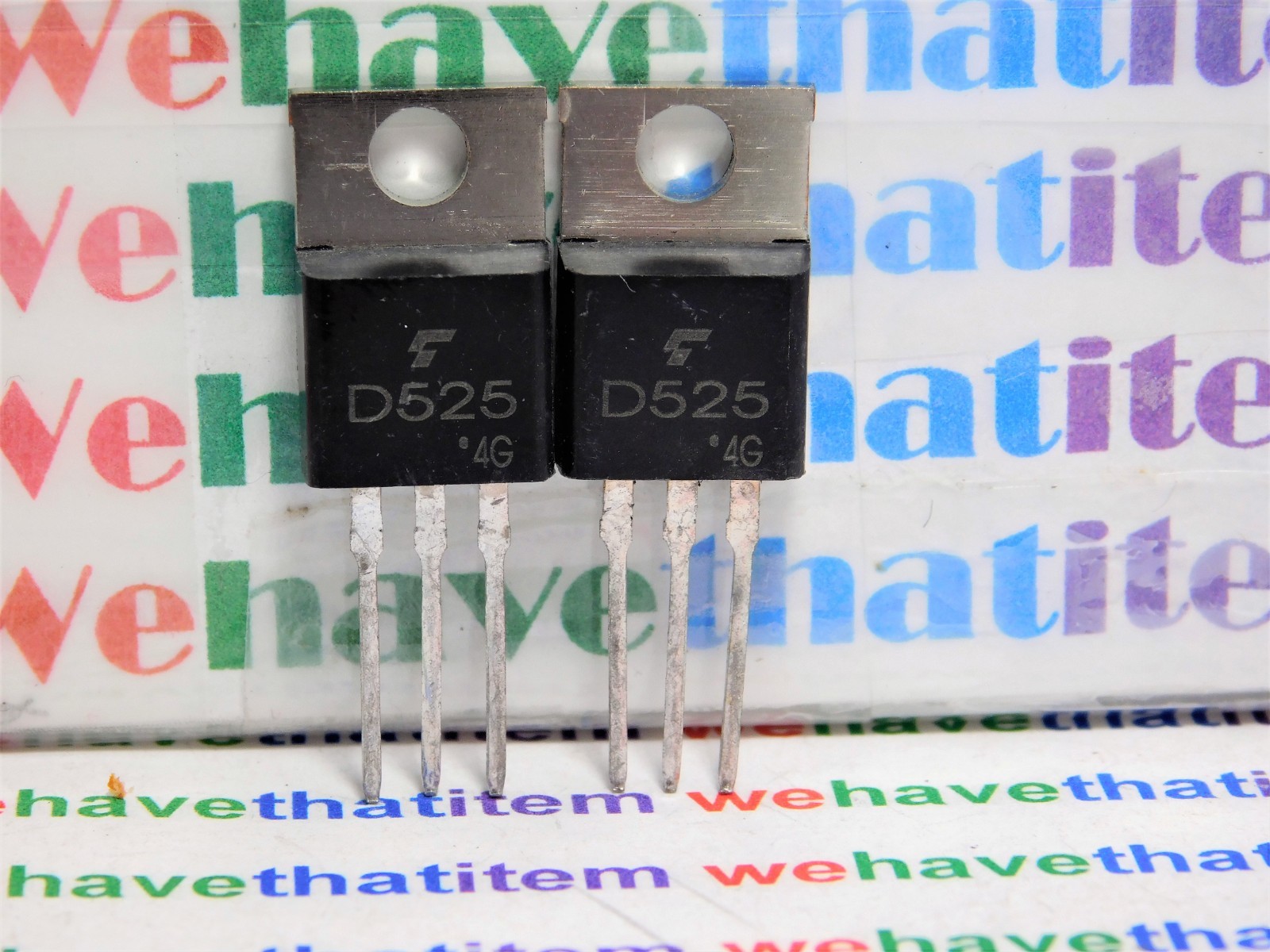 2SD525 / D525 / TRANSISTOR / TO220 / NEW STYLE "T" LOGO / 2 PIECES ...