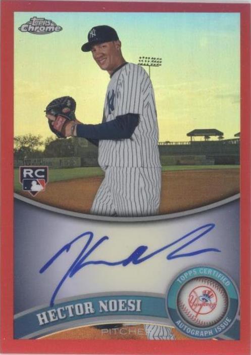 2011 Topps Chrome - Hector Noesi #218 Rookie Autographs Red Refractor ...