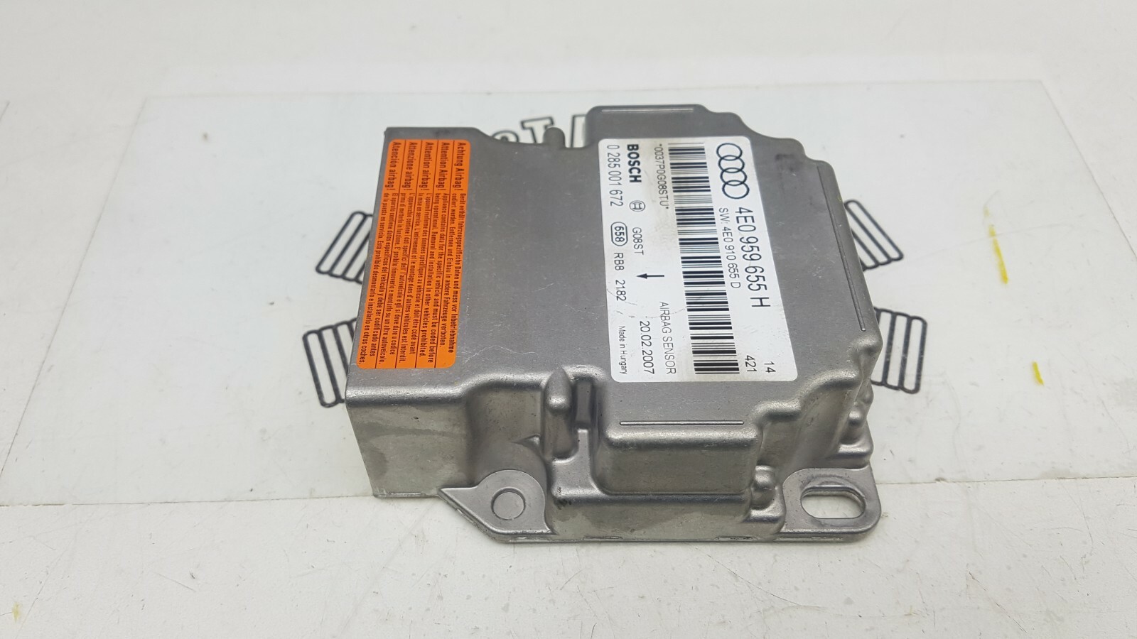 AUDI A8 D3 3.0 TDI SRS AIRBAG CONTROL MODULE UNIT 4E0959655H / 4E0 959 ...
