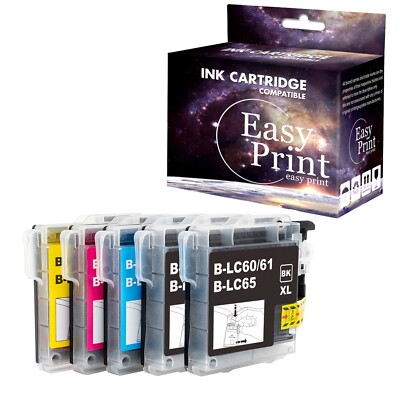 5PK LC61 LC-61 Ink Cartridge for DCP-165C DCP-375CW DCP-385CW MFC-J270W ...