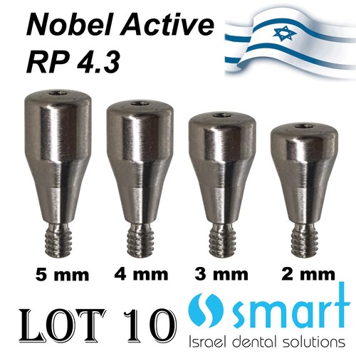 lot x 10 Healing cap Abutment Nobel Active RP 4.3 compatible 2-5 mm | eBay