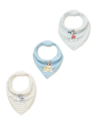 Disney Baby Wishes + Dreams Mickey Mouse & Friends Baby Bibs 3 Pack NEW ...