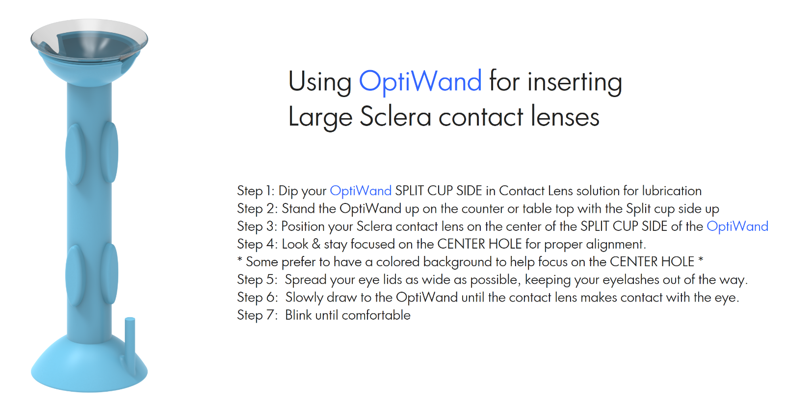 OptiWand 3 Pack Soft Contact Lens Insertion Removal Tool. Eye Lens ...