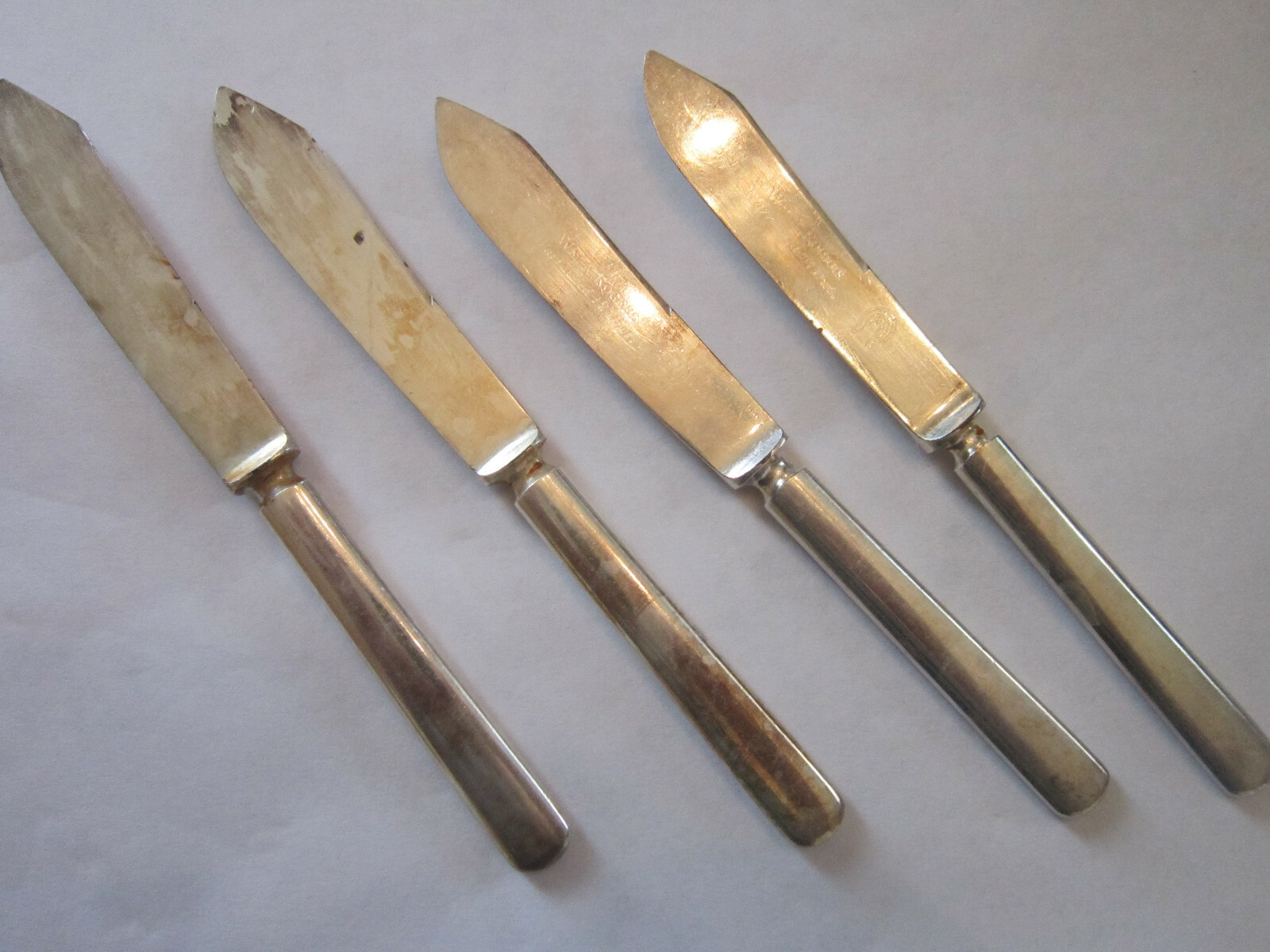 Antique Wm A Rogers Warranted 12 Dwt. Silver Plated 4 Fruit Knives ...