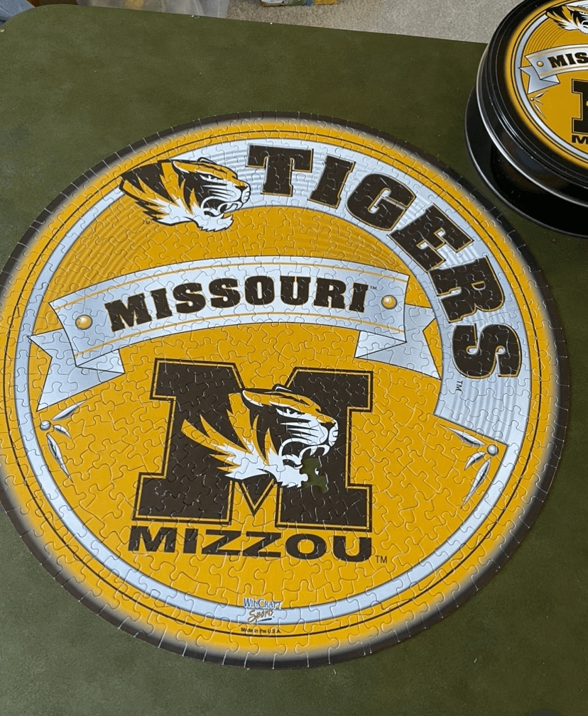 Missouri Mizzou Tigers Puzzle In Tin -1 Piece Missing | eBay