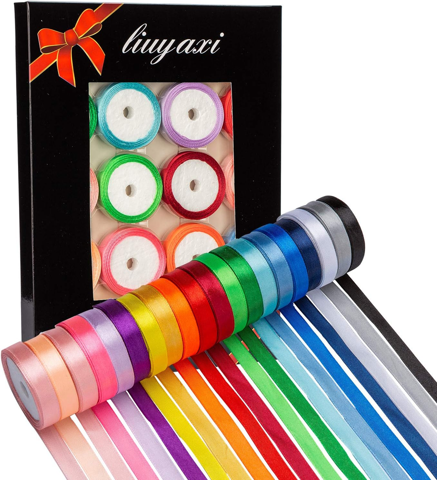 20 Colores Cintas de Satin 100 Yardas para Regalos Manualidades y ...