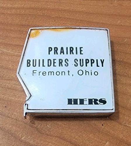 Vintage PRAIRIE BUILDERS SUPPLY - FREMONT OHIO Advertising Tape Measure ...