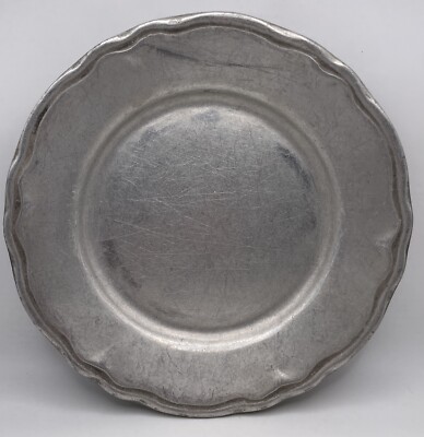 Vintage Bon Chef Pewter Aluminum Metal 8" Plate Augusta N.J. salad ...