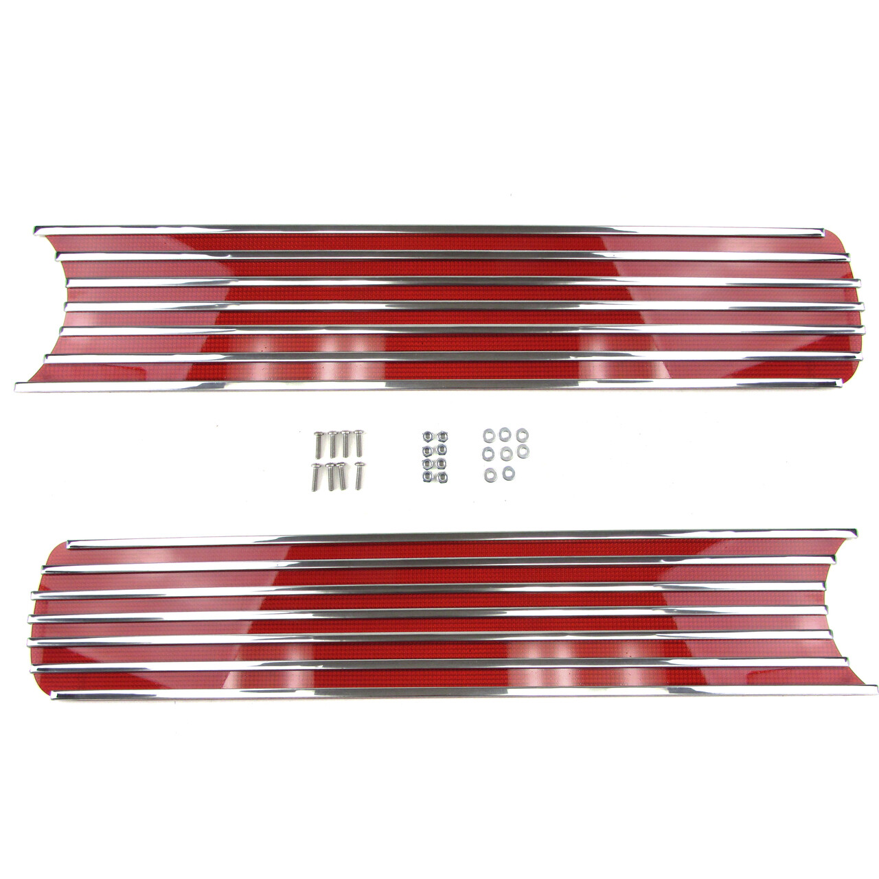 Mustang Finned Tail Light Panels Pair 1964 1/2 1965 1966 | eBay
