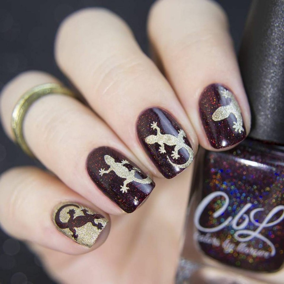 Whats Up Nails Lizard Stencils for Nails, Nail Stickers, Nail Art, Nail ...