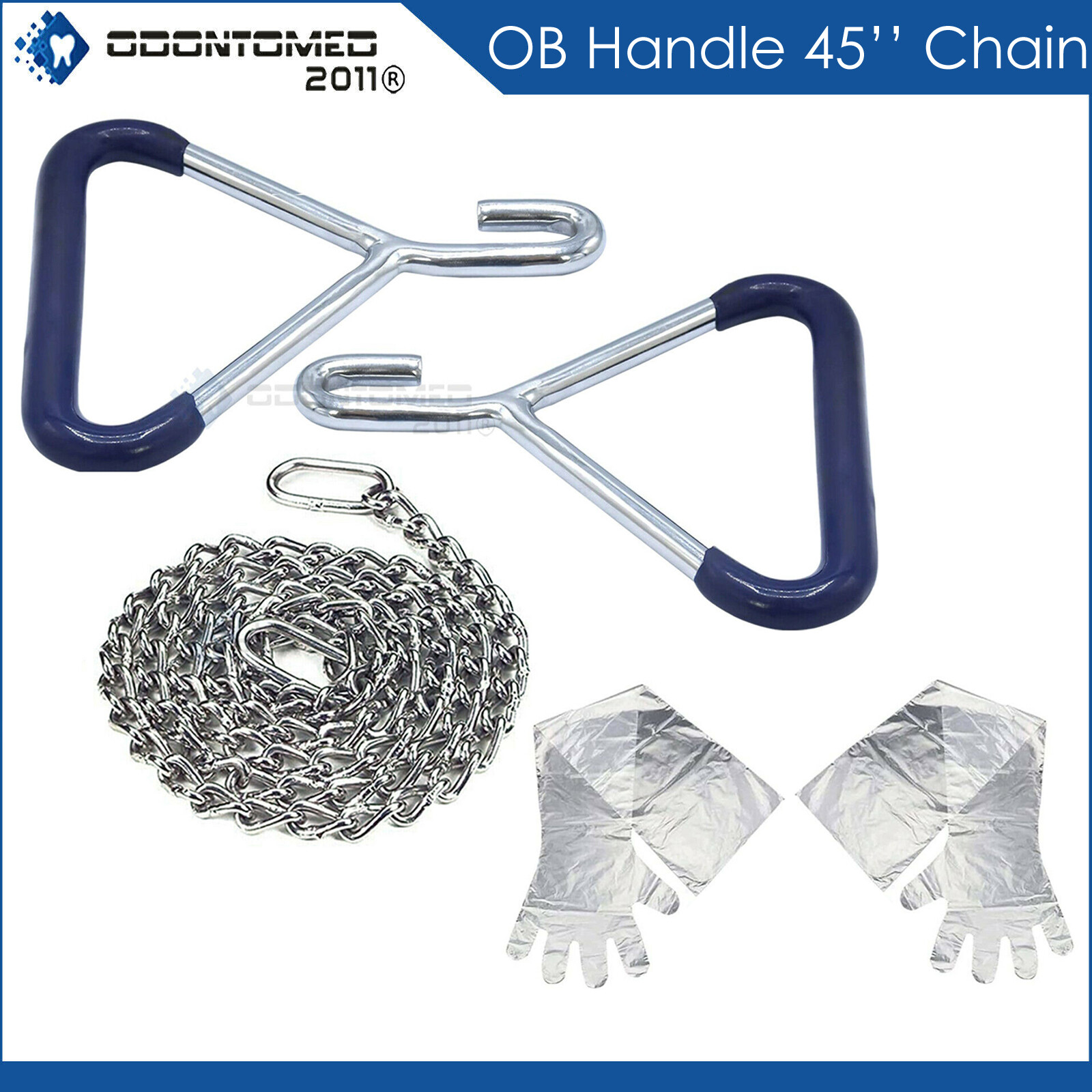 OB Apparatus Ob Handles & Chain 45'' with Disposable Gloves Calving ...