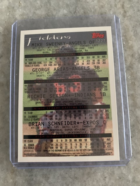 1995 Topps Traded & Rookies - Prospects Back says Mike Sweney; but Mark ...