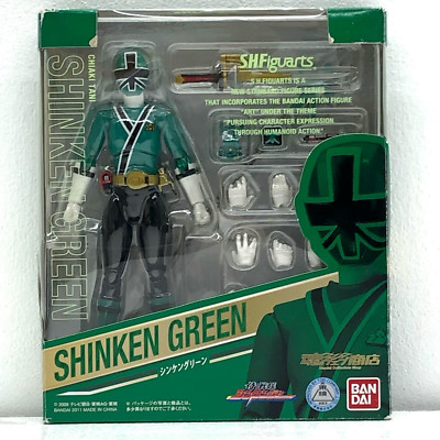 S.H.Figuarts Shinken Green Samurai Sentai Shinkenger Mike Figure Bandai ...
