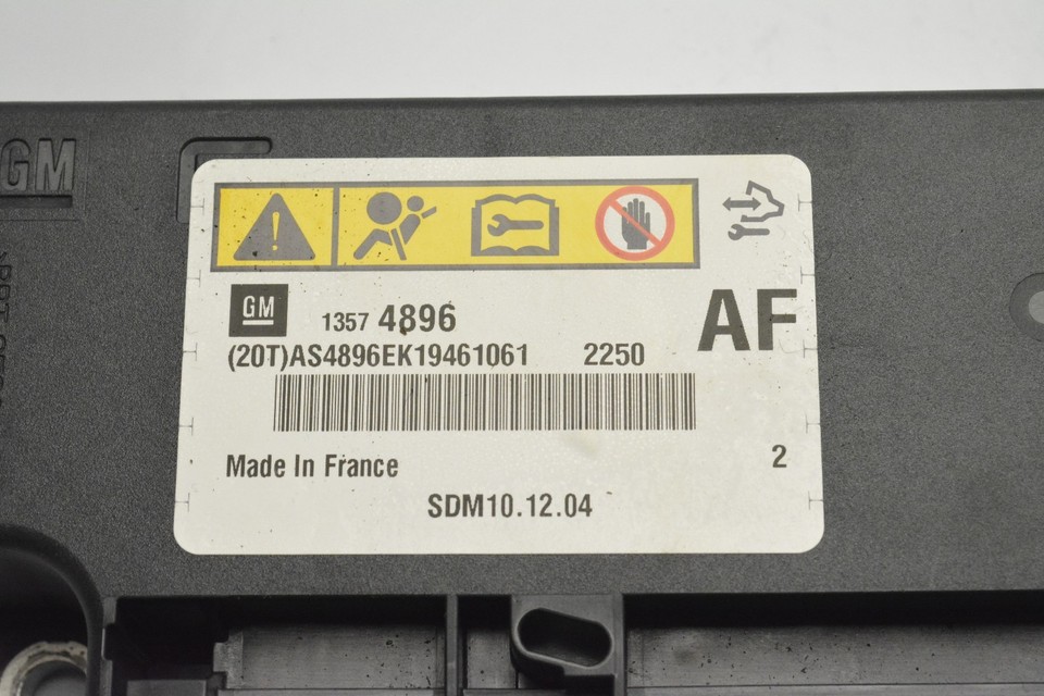 VAUXHALL OPEL ASTRA J 2009 2014 SRS AIR BAG CONTROL UNIT MODULE ...