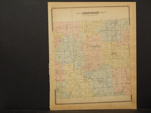 New York, Chautauqua County Map, 1881 Township of Arkwright !J2#03 | eBay