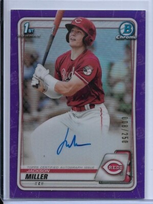2020 BOWMAN CHROME RC JACKSON MILLER SIGNED AUTO #CDA-JM #D/250 ...