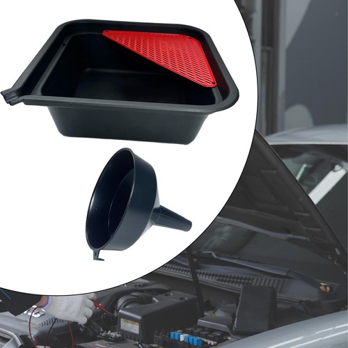 9L Automotive Oil Drip Pan Tray and Funnel Multipurpose Portable | eBay