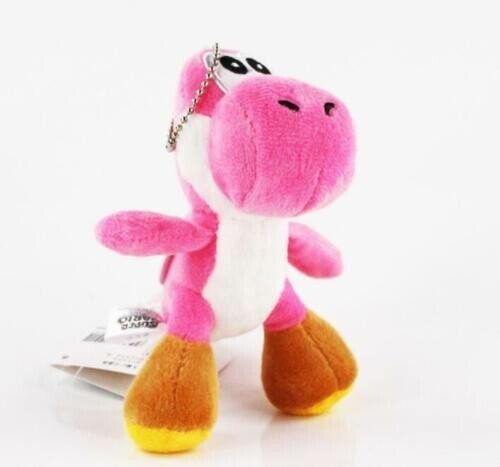 10PCS Super Mario Bros Yoshi Keychain Plush Doll Toy Pendant Keychain ...