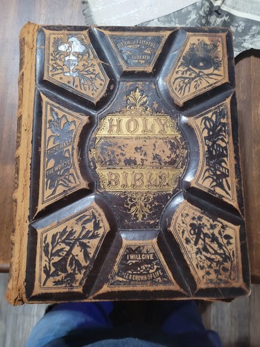 Antique (1890's) Pronouncing Parallel Bible Leather Bound | eBay